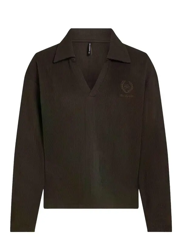 Karl Lagerfeld Crest-embroidered Polo Shirt - Brown