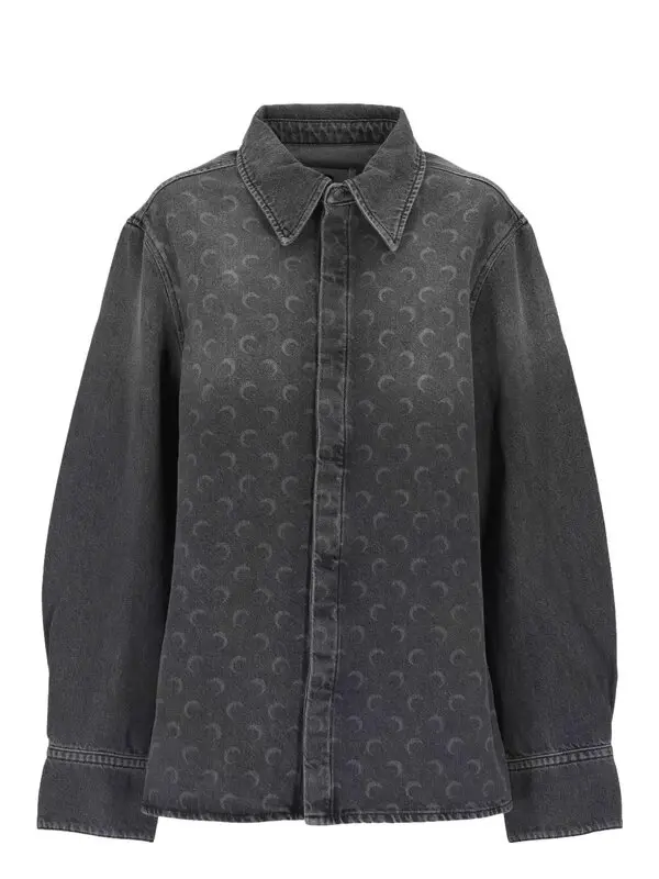 MARINE SERRE Moon-pattern Shirt - Grey