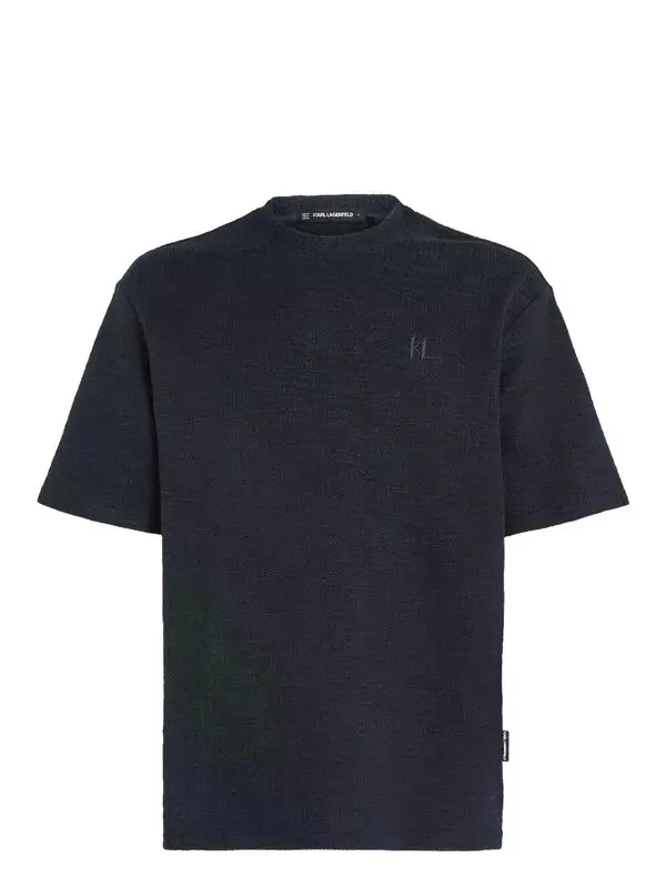 Karl Lagerfeld Bouclé T-shirt - Blue