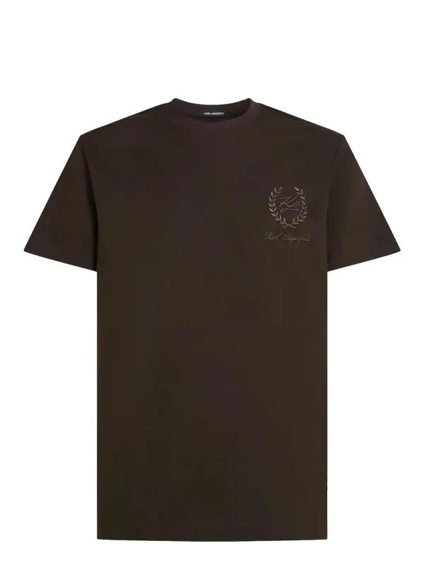 Karl Lagerfeld Crew-neck T-shirt - Brown