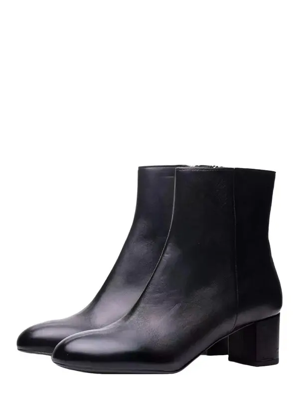 POCHE PARIS Block-heel Ankle Boots - Black