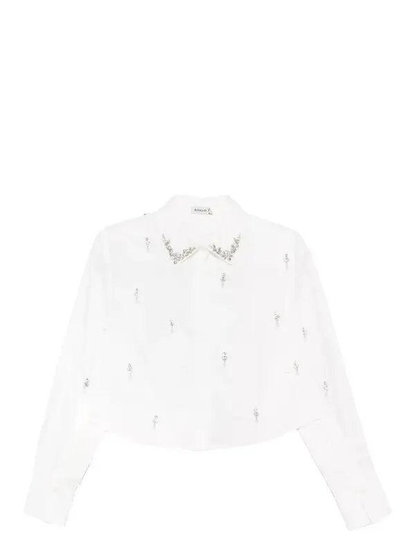 Simkhai Renata Embellished Button-down Shirt - White