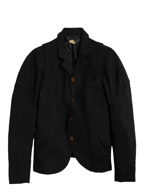 Comme Des Garçons Button-fastening Blazer - Black