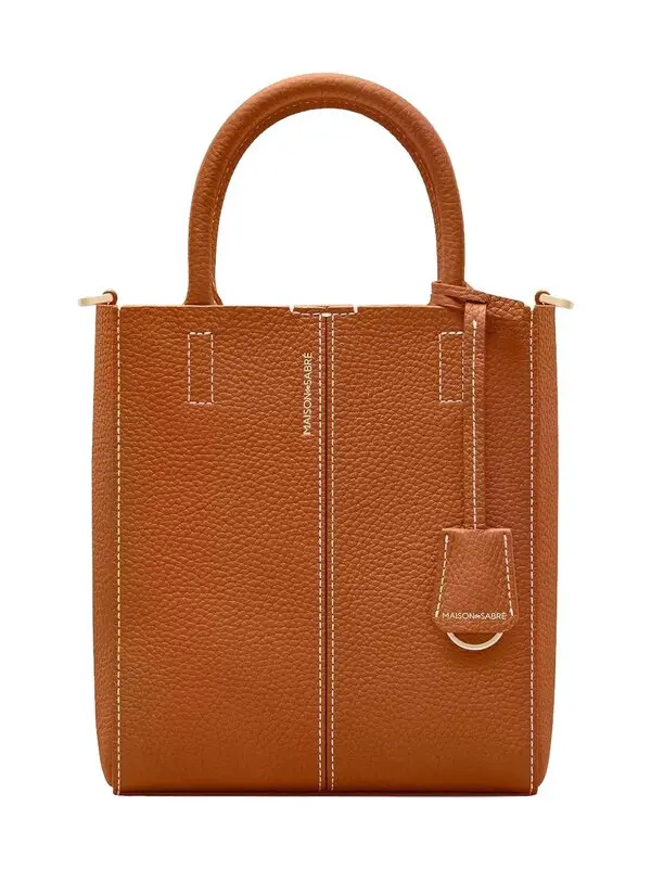 MAISON DE SABRE Mini Leather Soft Tote - Brown