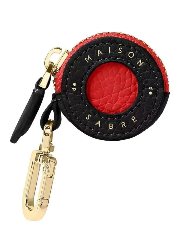 MAISON DE SABRE Leather Air Tag Charm - Black