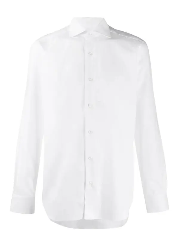BARBA NAPOLI Pointed Collar Relaxed-fit Shirt - White