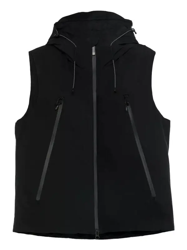 OUTHERE Hooded Zip-up Gilet - Black