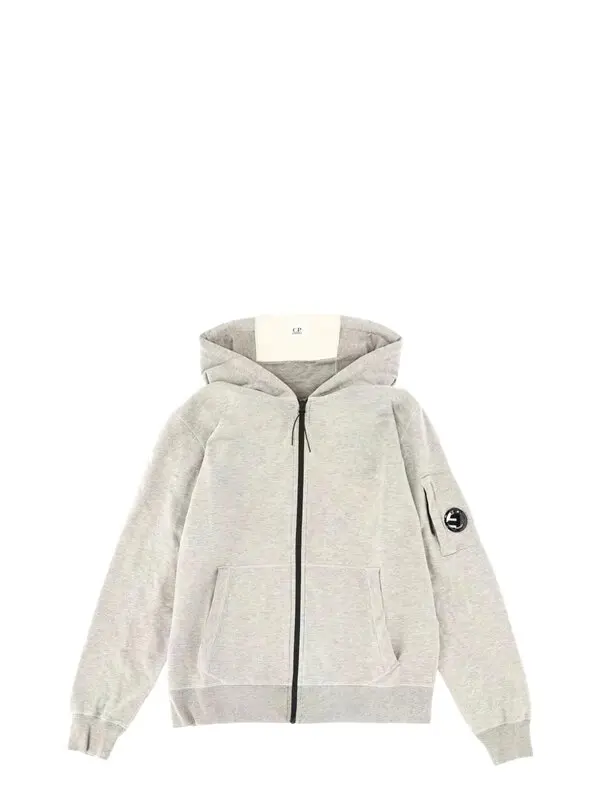 C.P. COMPANY Zip Hooded Sweatshirt - Grey