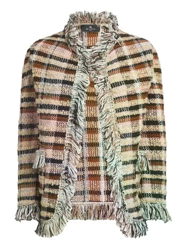 Etro Grid-motif Jacket - Neutrals