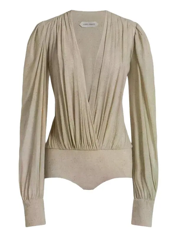 Alberta Ferretti Long-sleeve Bodysuit - Neutrals