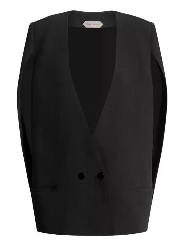 Alberta Ferretti Double-breasted Waistcoat - Black