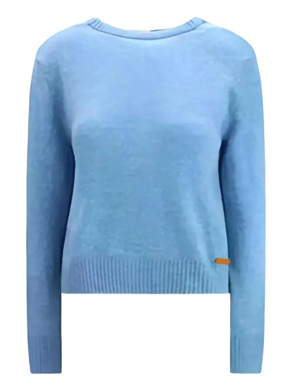 Marni Crew-neck Sweater With Open-back Detail - Blue