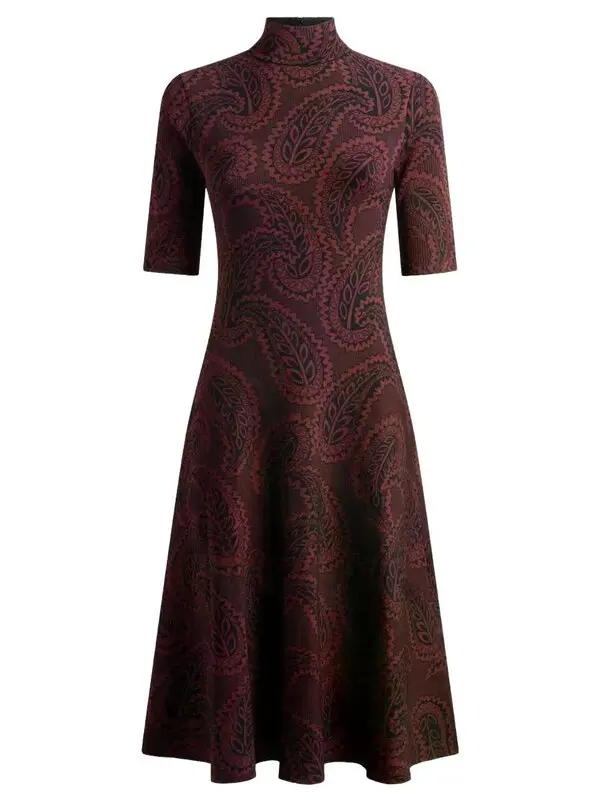 Etro Paisley-motif Midi Dress - Red
