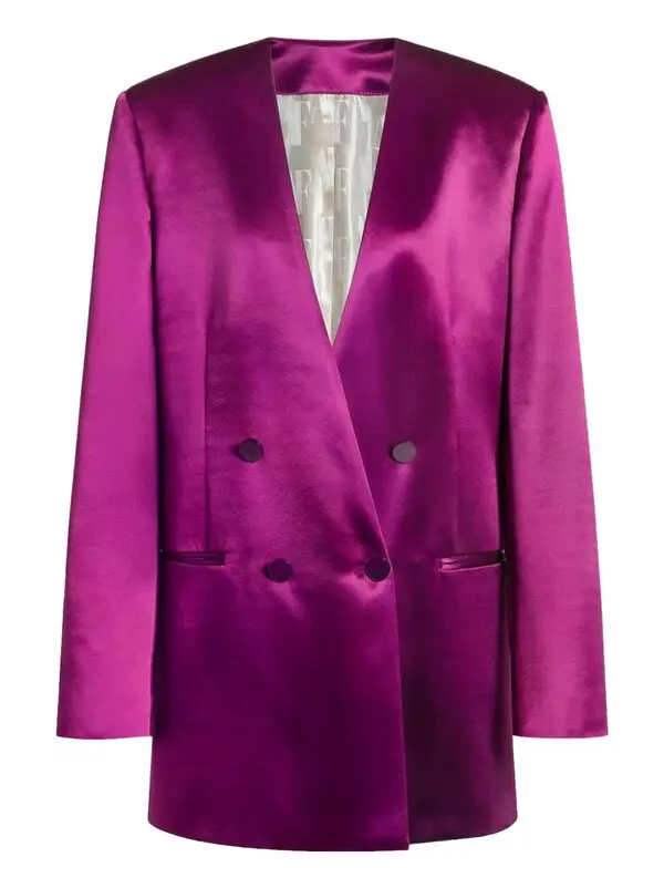 Alberta Ferretti Double-breasted Buttoned Jacket - Purple