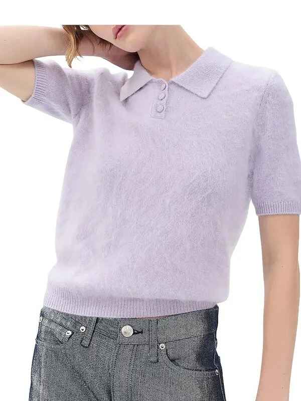 Rag & Bone Jada Brushed Cashmere Sweater - Lavendar