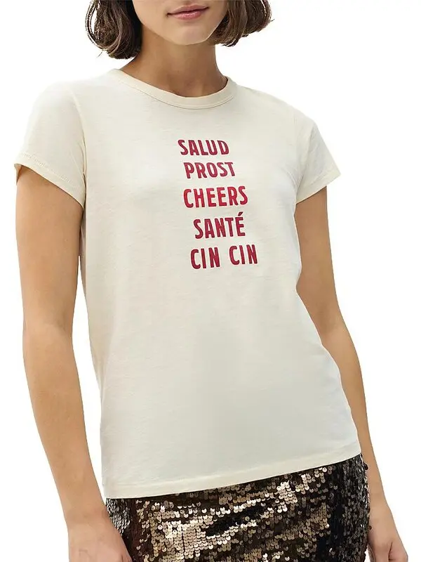 Rag & Bone Cheers Tee - Ivory