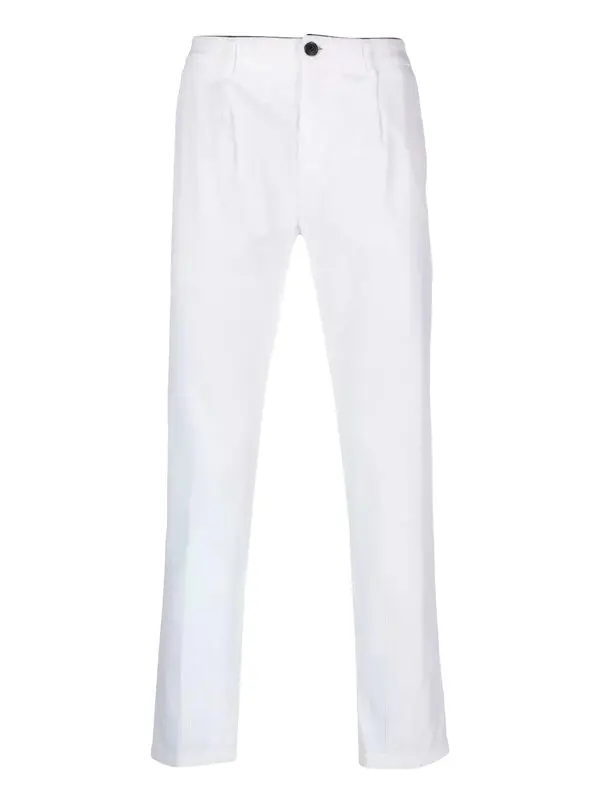 DEPARTMENT 5 Pleat-detail Tapered-leg Trousers - White