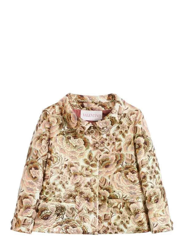 Valentino Garavani Apres L'hiver Jacquard Jacket - Neutrals