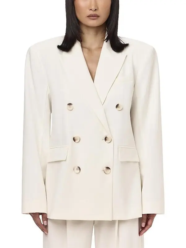 Naked Wardrobe Power Suit Relaxed Blazer - White