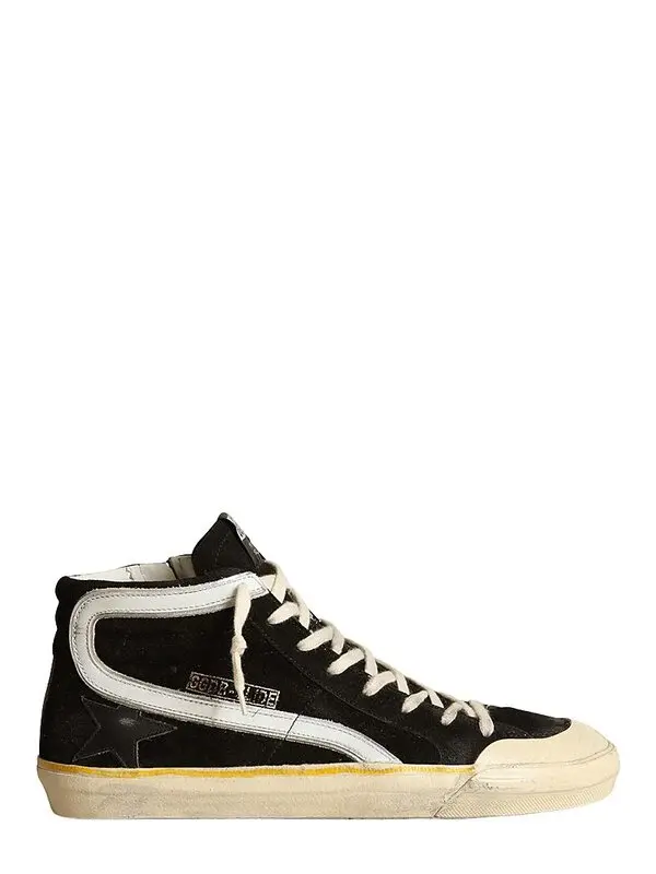 Golden Goose Penstar Suede Sneakers - Black Silver