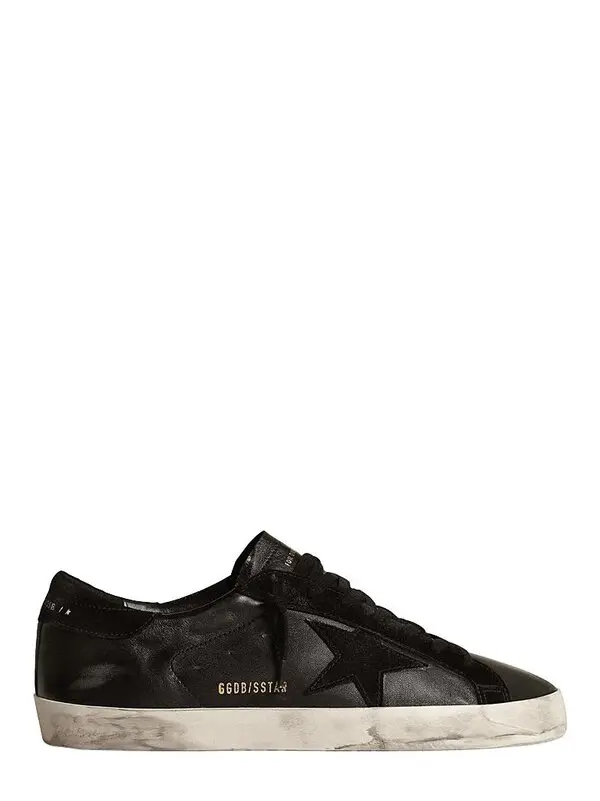 Golden Goose Super Star Nappa Leather Sneakers - Black