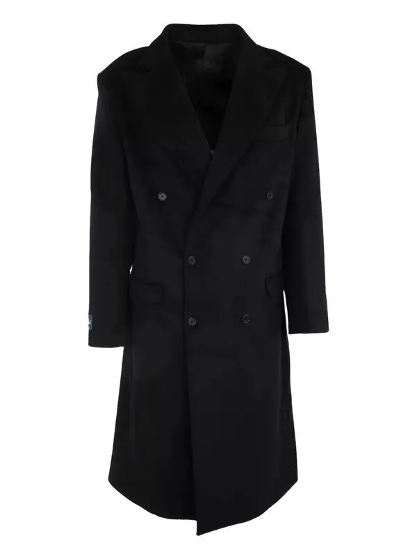 FAMILY FIRST Double-breasted Coat - Black
