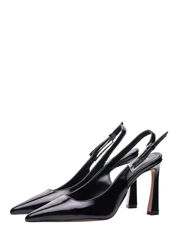 POCHE PARIS Pointed-toe Buckle Pumps - Black