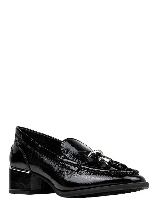 DONALD PLINER Mirabel Tailored Leather Pumps With Tassels - Black