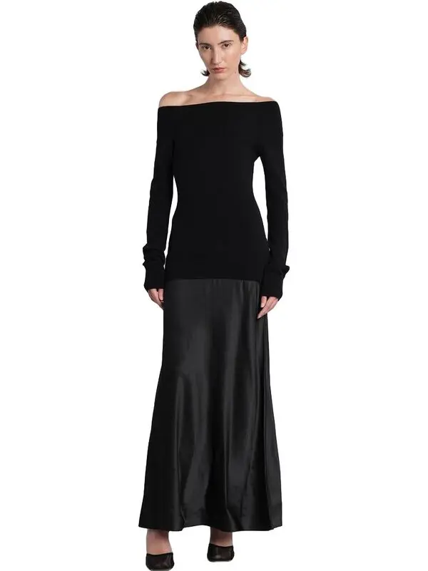 Christopher Esber Long Cashmere Dress - Black
