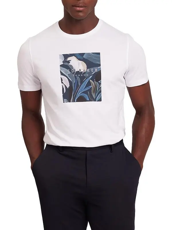 Ted Baker London Justino Cotton Graphic Tee - White