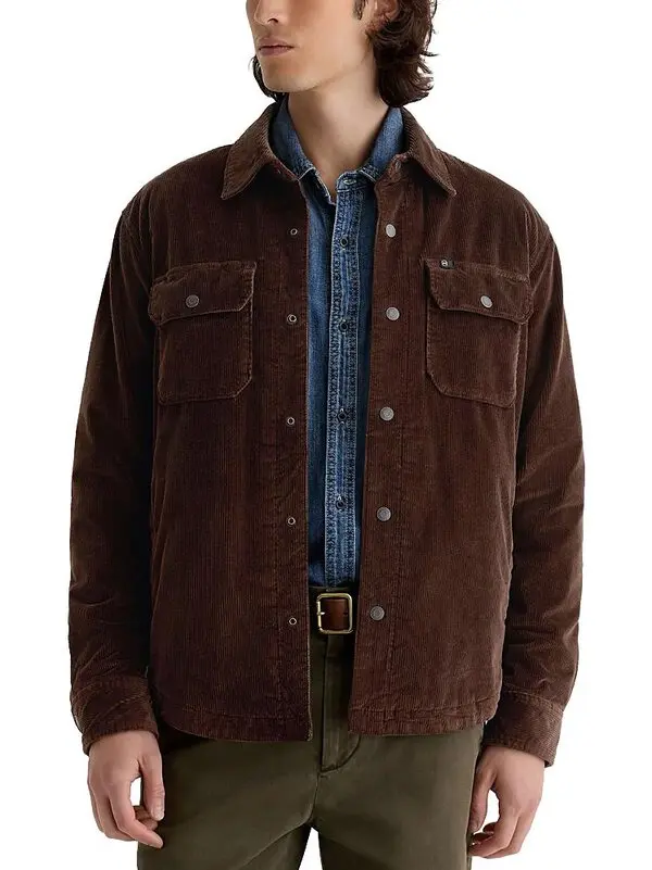 Ag Elias Corduroy Shirt Jacket - Raw Umber