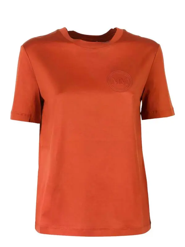Max Mara Logo-embroidered T-shirt - Orange