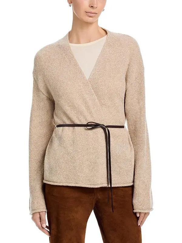 Velvet By Graham & Spencer Alina Belted Cardigan - Oatmeal