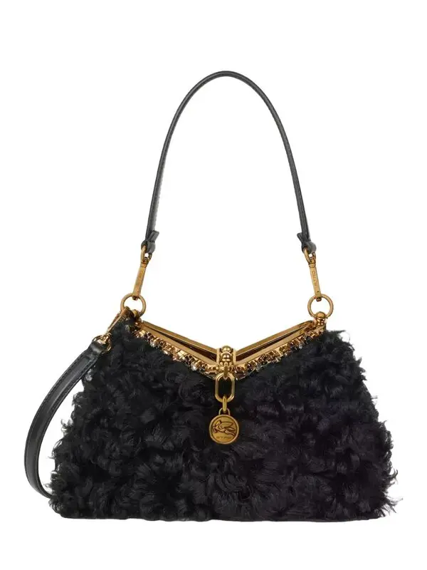 Etro Small Vela Shoulder Bag - Black