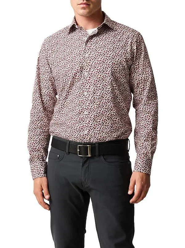 Rodd & Gunn Greenstreet Long Sleeve Sports Fit Shirt - Garnet
