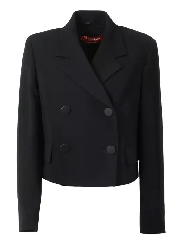 Max Mara Caprera Button Jacket - Black