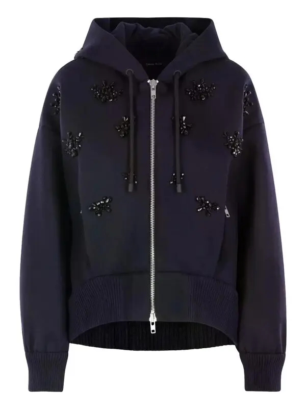 Simone Rocha Embellished Hooded Jacket - Blue