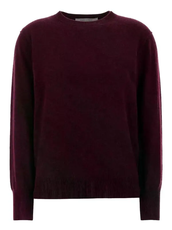 EMMA E GAIA Crew-neck Sweater - Red