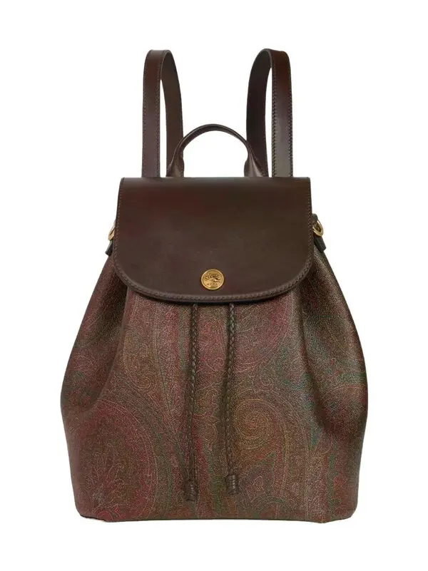 Etro Paisley Print Arnica Backpack - Brown