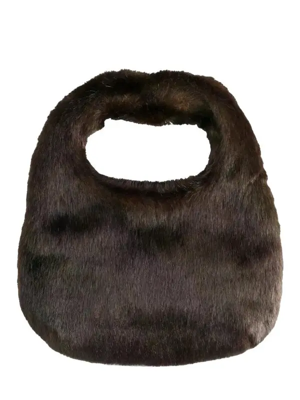 AMOMENTO Fluffy Mini Tote Bag - Brown