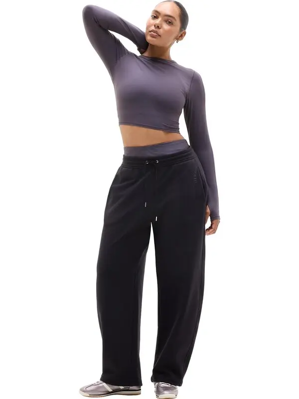 Athleta Simone Biles Forever Fleece Barrel Pant - Black