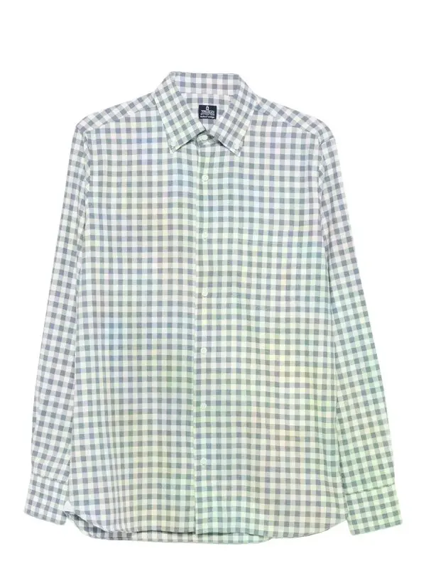 TRUZZI Button-down Vichy Shirt - Blue