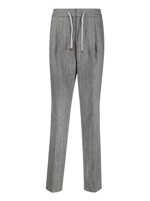 Brunello Cucinelli Drawstring-waist Trousers - Grey