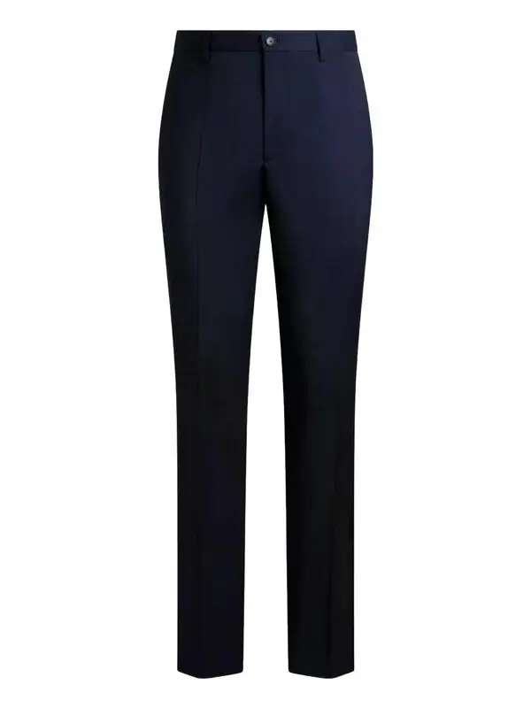 Etro Button Tailored Wool Trousers - Blue