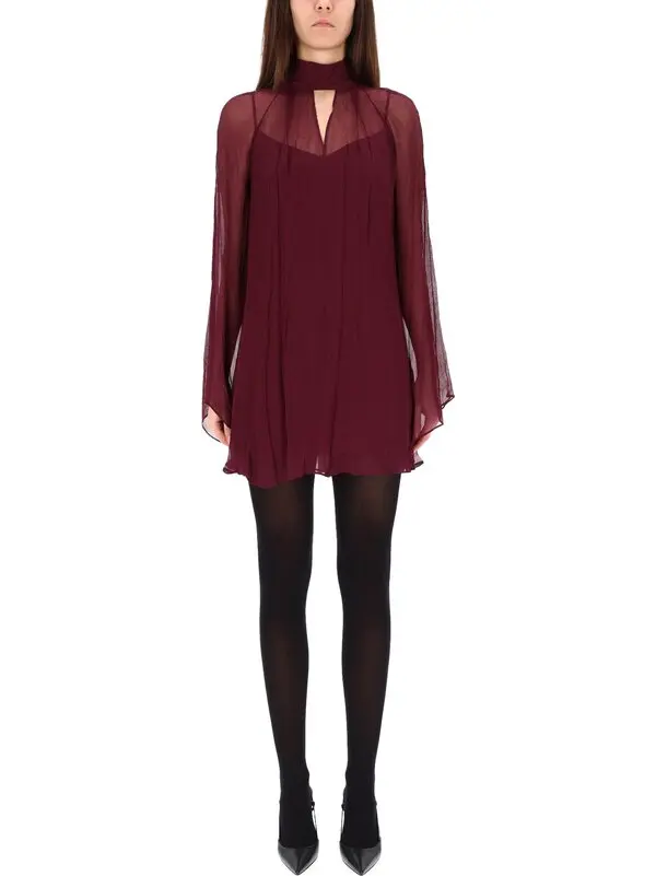 Staud Mini Dress Esther - Bordeaux