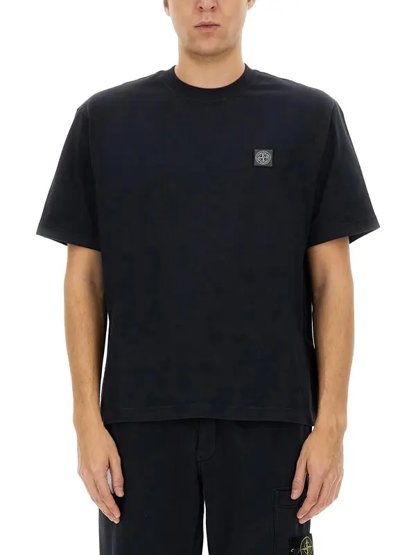 Stone Island T-shirt With Logo - Blue