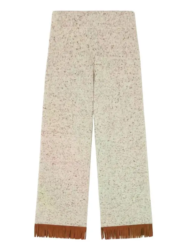 Alanui Fringe-detail Trousers - Neutrals