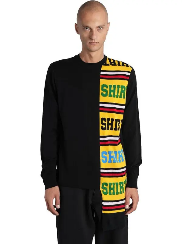 Comme Des Garçons Asymmetrical Knitwear - Black