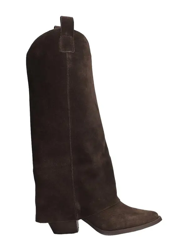 GISEL MOIRE Natasha Texan Boots - Brown