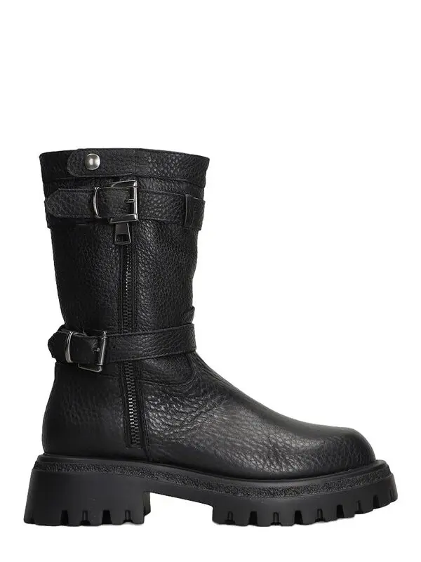 GISEL MOIRE Norvegia Ankle Boots - Black
